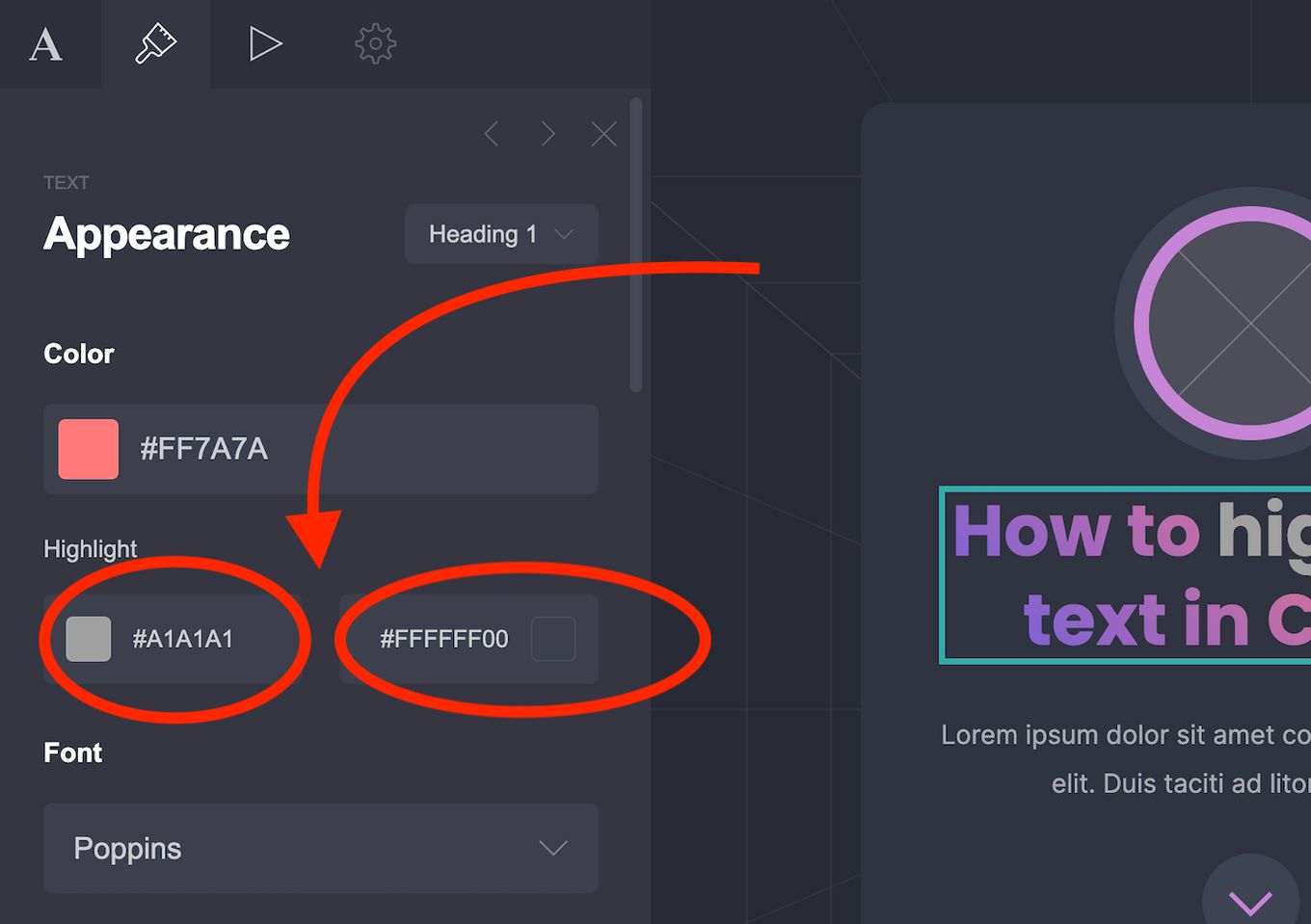 How To Highlight Text In Carrd Web Builder Two Ways Alvaro Trigo s Blog