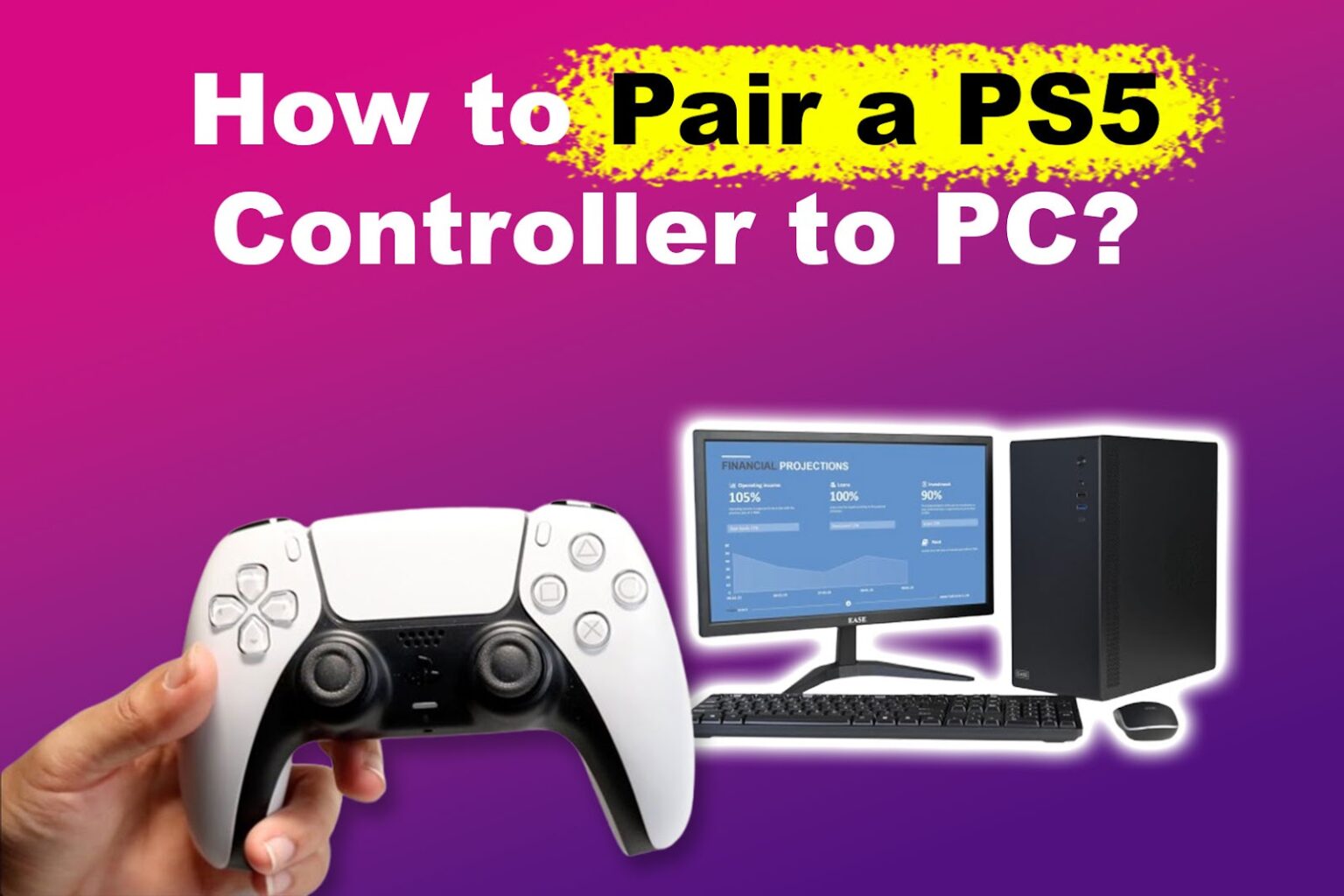 How to Pair a PS5 Controller to PC [ Bluetooth & Wired ]